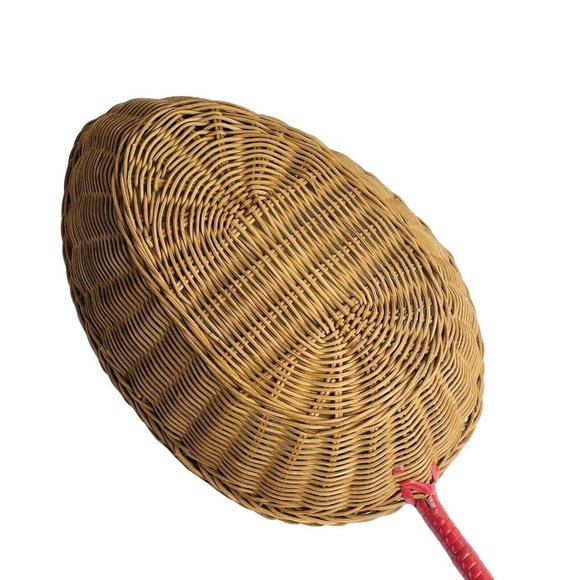 Unknown | Accents | Vintage Wicker Rice Basket Scoop Ladle Leaf Shape ...